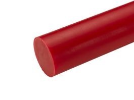 Polyurethane Red Rod 90A Shore 50mm dia x 300mm